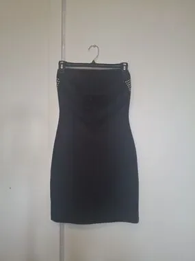Forever 21 | Dresses | Forever 2 Black Strapless Bodycon Dress With ...